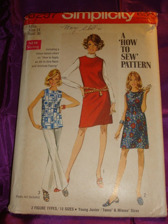 60s Easy Sheath Style Skimmer Dress Jumper N Top Opt Elastic - Etsy