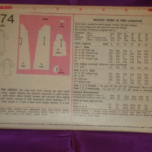 70s Robe 2 Lengths Front Button Snap or Frog Close Stand up Collar ...