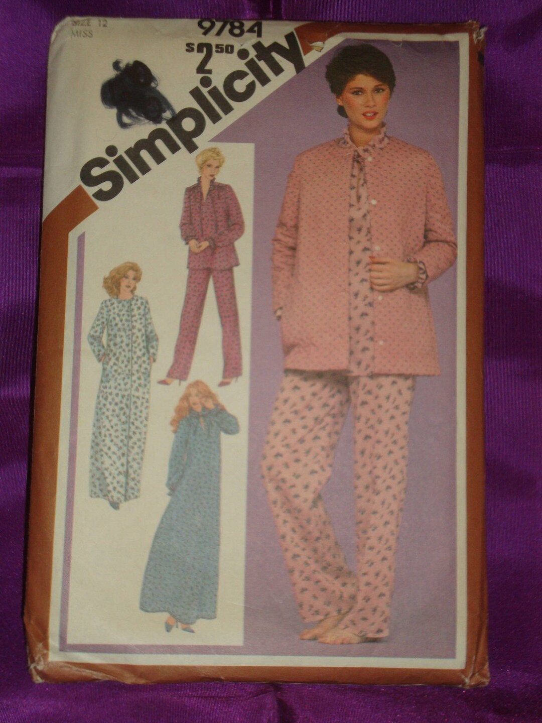 80s Sleepwear Loungewear Long Sleeve Floor Length Nightgown Pajama Top ...