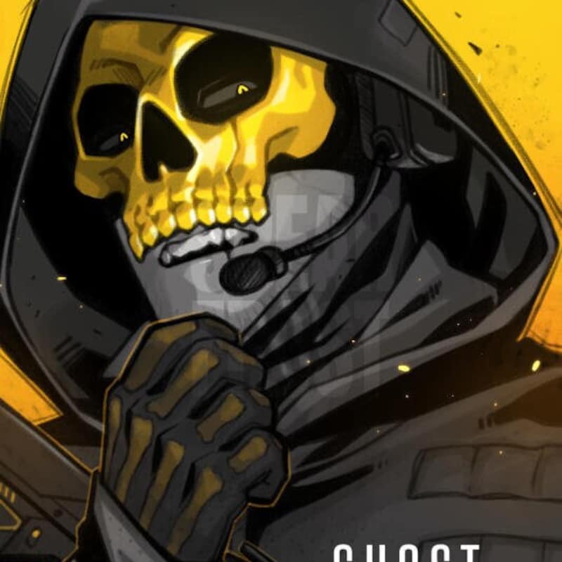 Cod Ghost Mask - Etsy