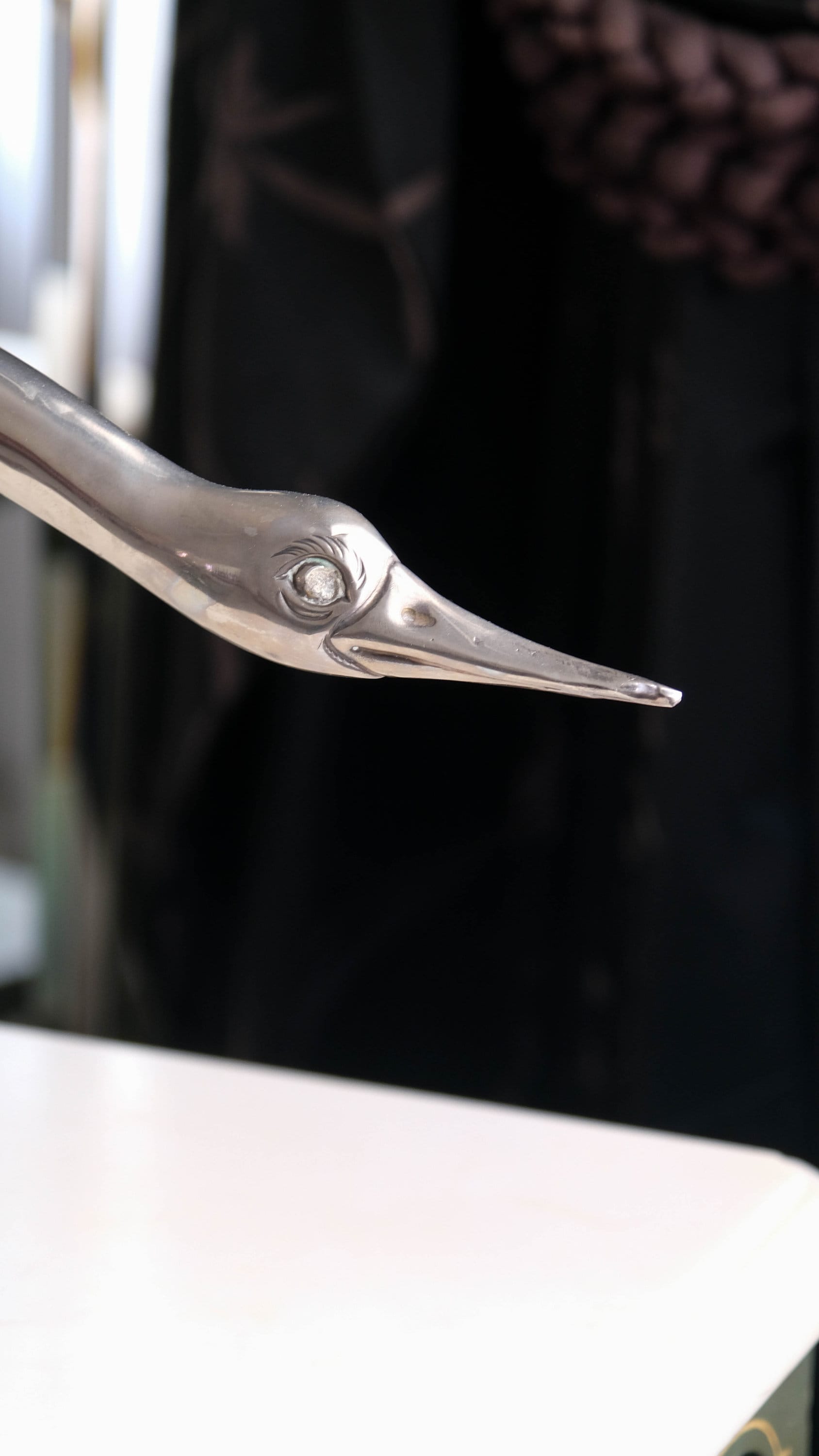 Vintage De Stijl Firenze Italian Mid Century Silver & Wooden Crane ...