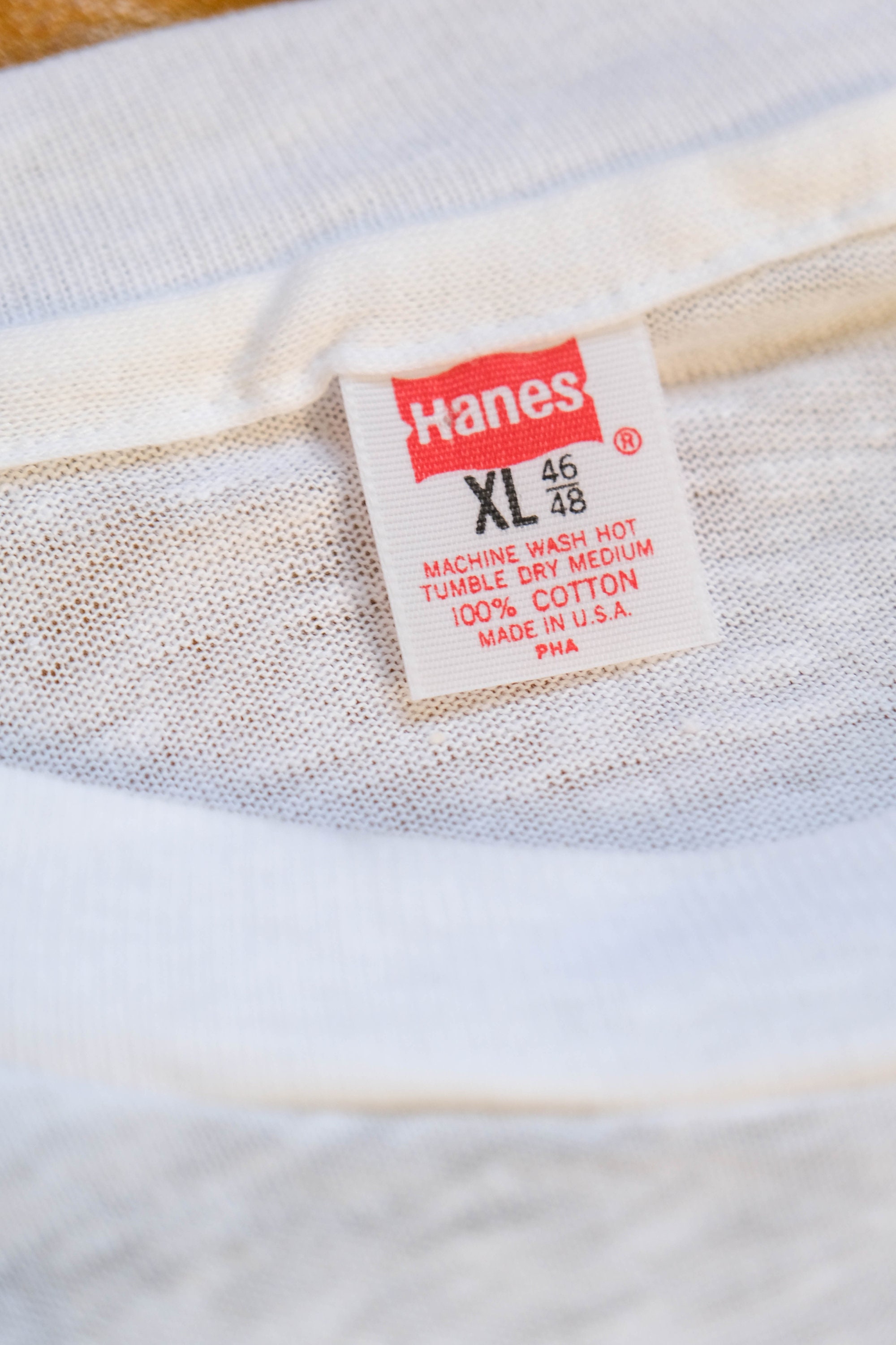 Vintage 70s Hanes Blank White Single Stitch Tee | Made in Vintage 70s Hanes Blank White Single Stitch Tee | Made in