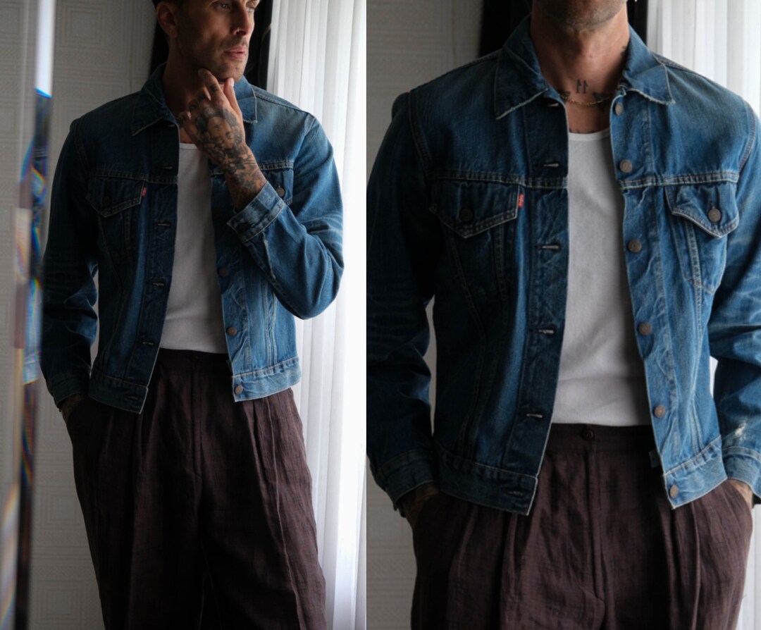Vintage 60s LEVIS LVC Big E Type 3 Denim Jacket Made in USA Size 40 ...