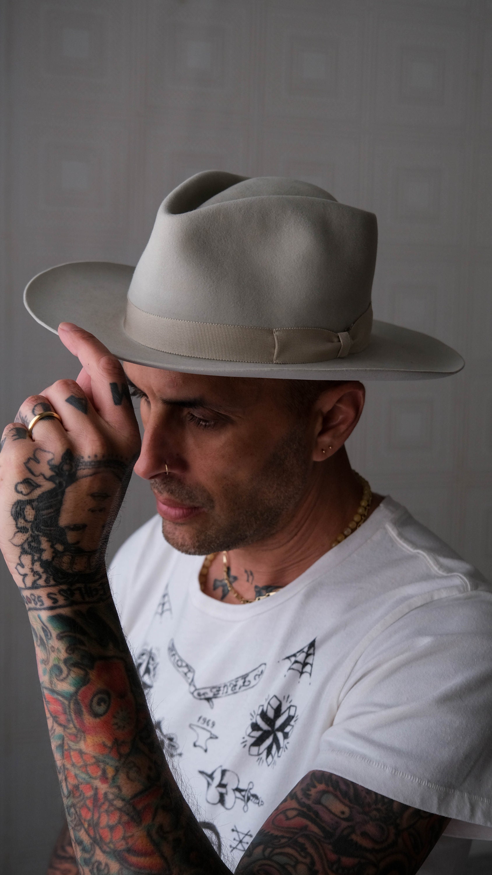 Duke of Soho by Home 1969 Silverbelly Beaver Fur & Silk Wide Brim ...