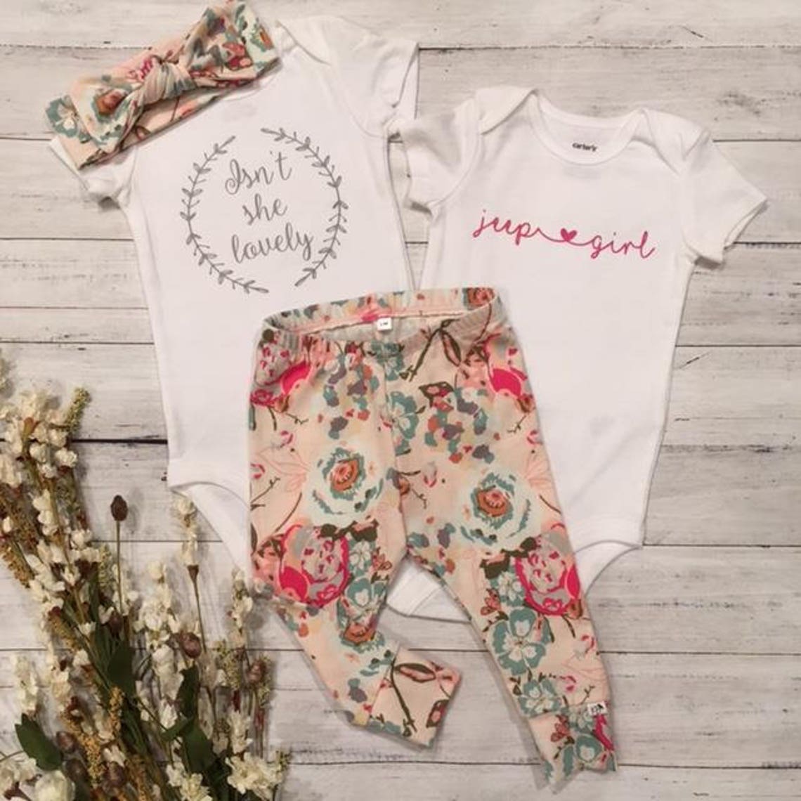 NEW Pretty in Pink/newborn Outfit/bring Home Outfit/toddler - Etsy