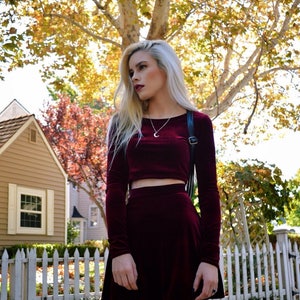 Two Piece Set Long Sleeve Velvet Dress, Matching Set, Twin Set ...
