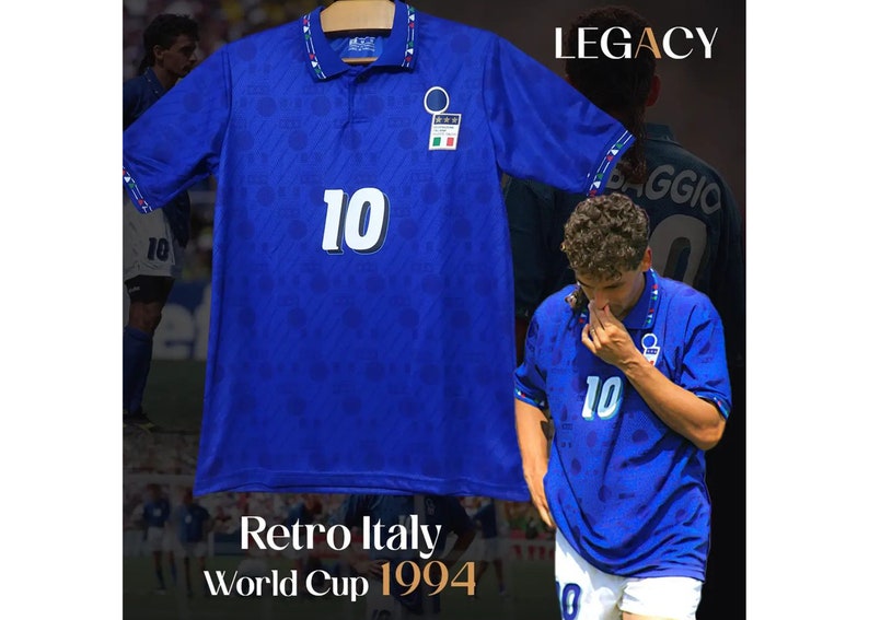 Italy 1994 Retro Football Shirt Vintage Soccer Jersey Kit Maglia Calcio ...