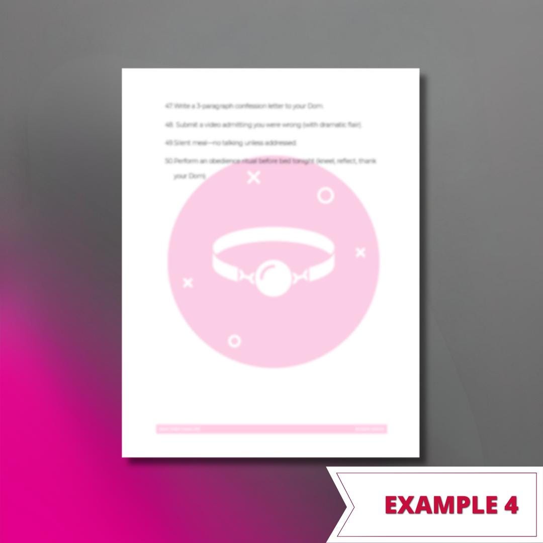 Brat Tamer Task List – 50 Punishments & Challenges for Playful Submissives | Digital BDSM ...