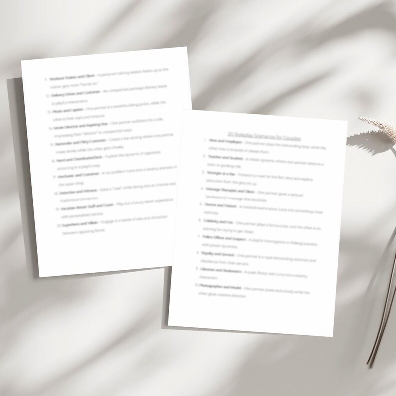 20 Engaging Roleplay Scenarios for Couples – Spice up Your Intimacy - Etsy