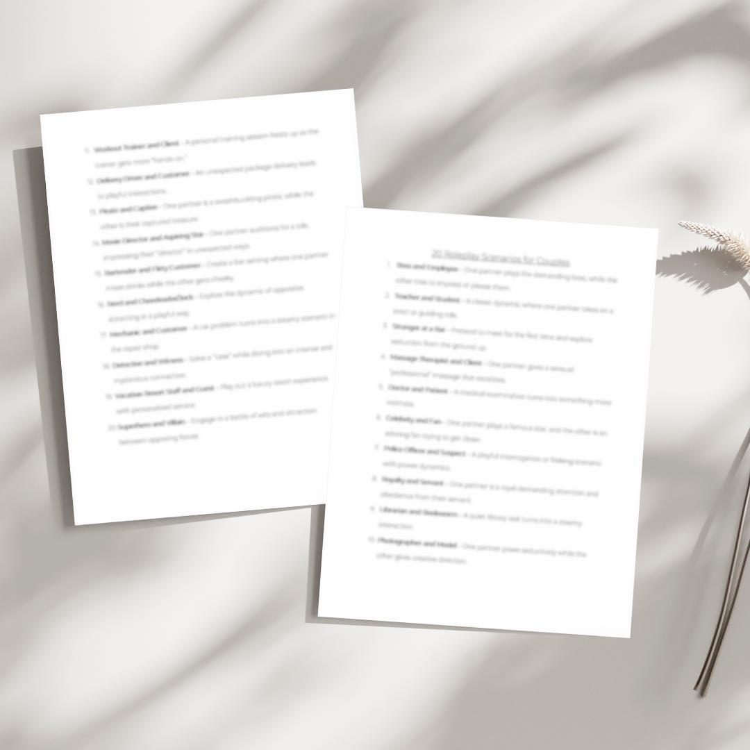 20 Engaging Roleplay Scenarios for Couples – Spice up Your Intimacy - Etsy