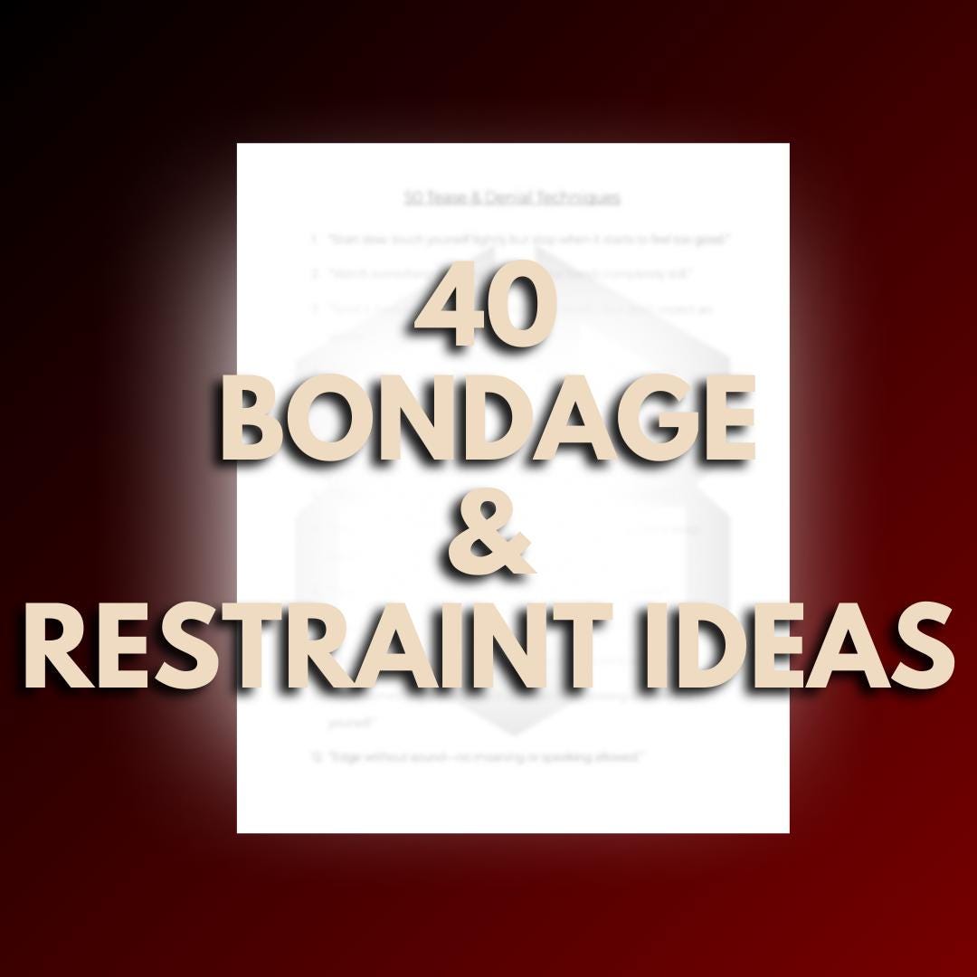 40 Bondage and Restraint Ideas Creative BDSM Positions and Kink ...