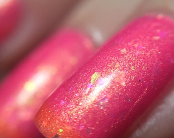 Volcano - Orange Thermal Nail Polish - Indie Nail Polish - Pink Thermal ...