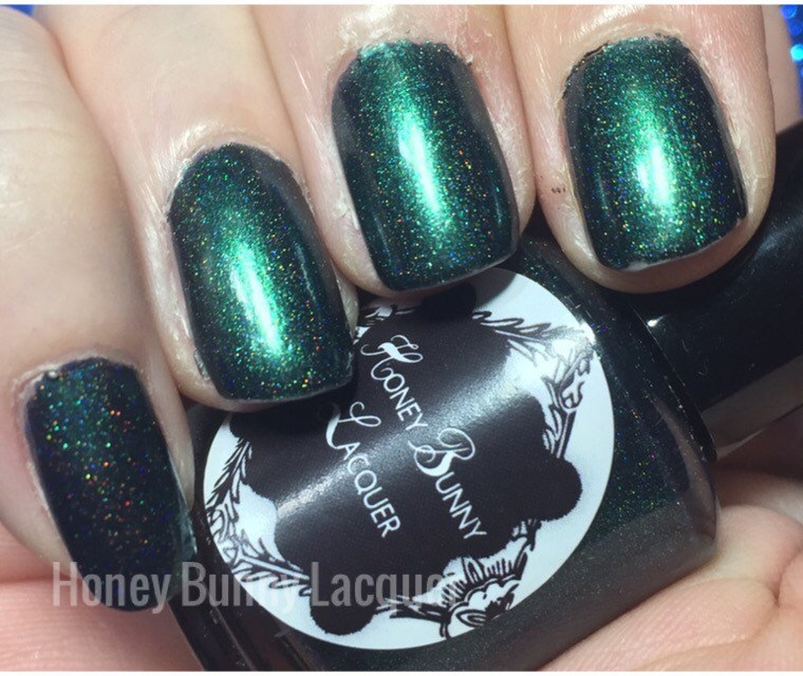 Evergreen Holographic Nail Polish 5 Free Handmade Indie - Etsy
