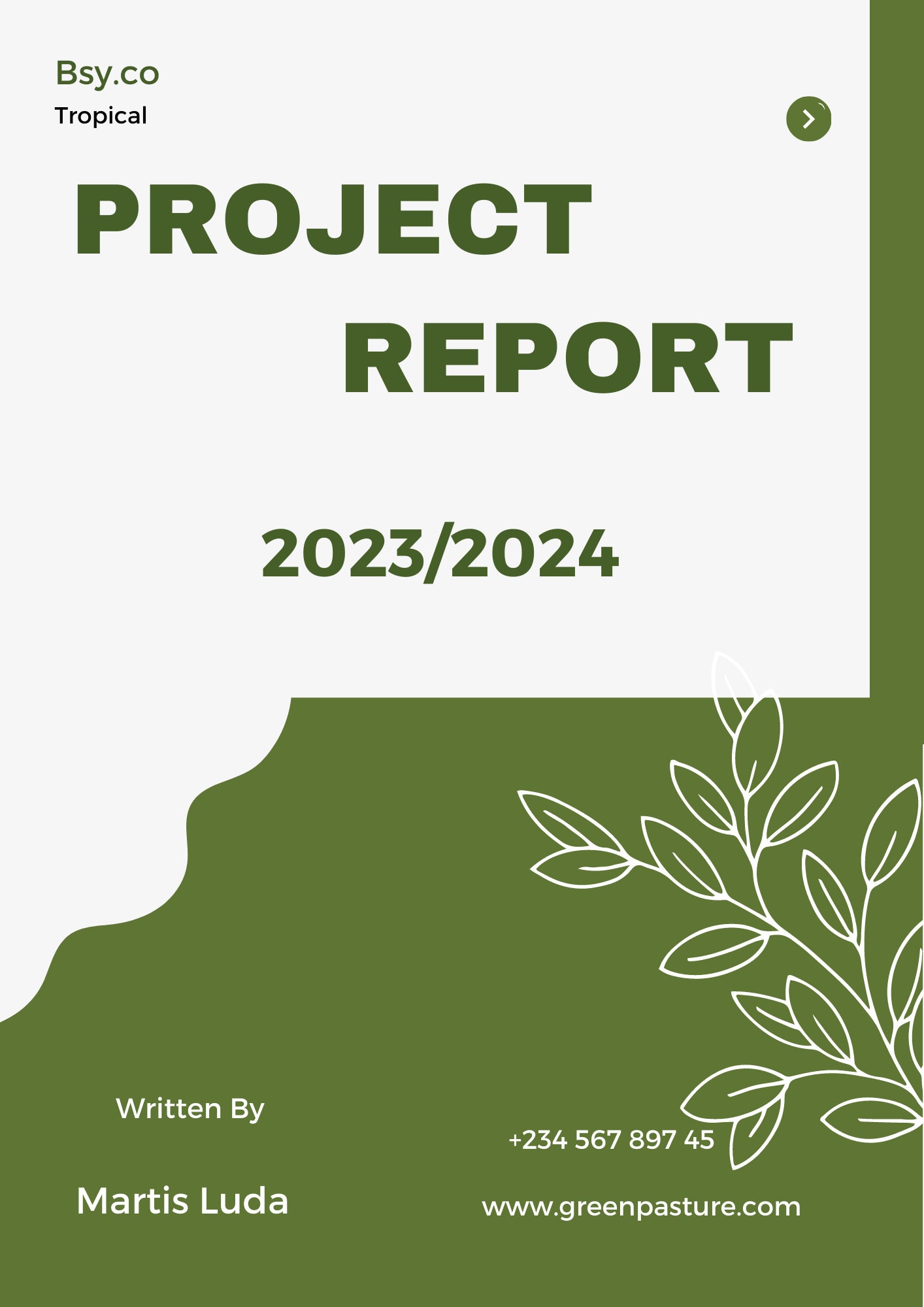Project Report Editable Template | Project Progress Report | Project ...