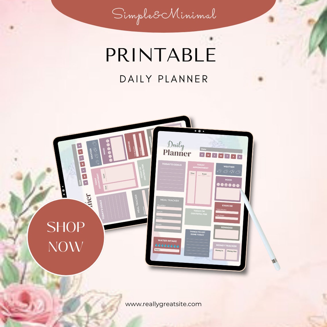 Goodnotes Digital Planner | Printable Daily Task Schedule | Simple One ...