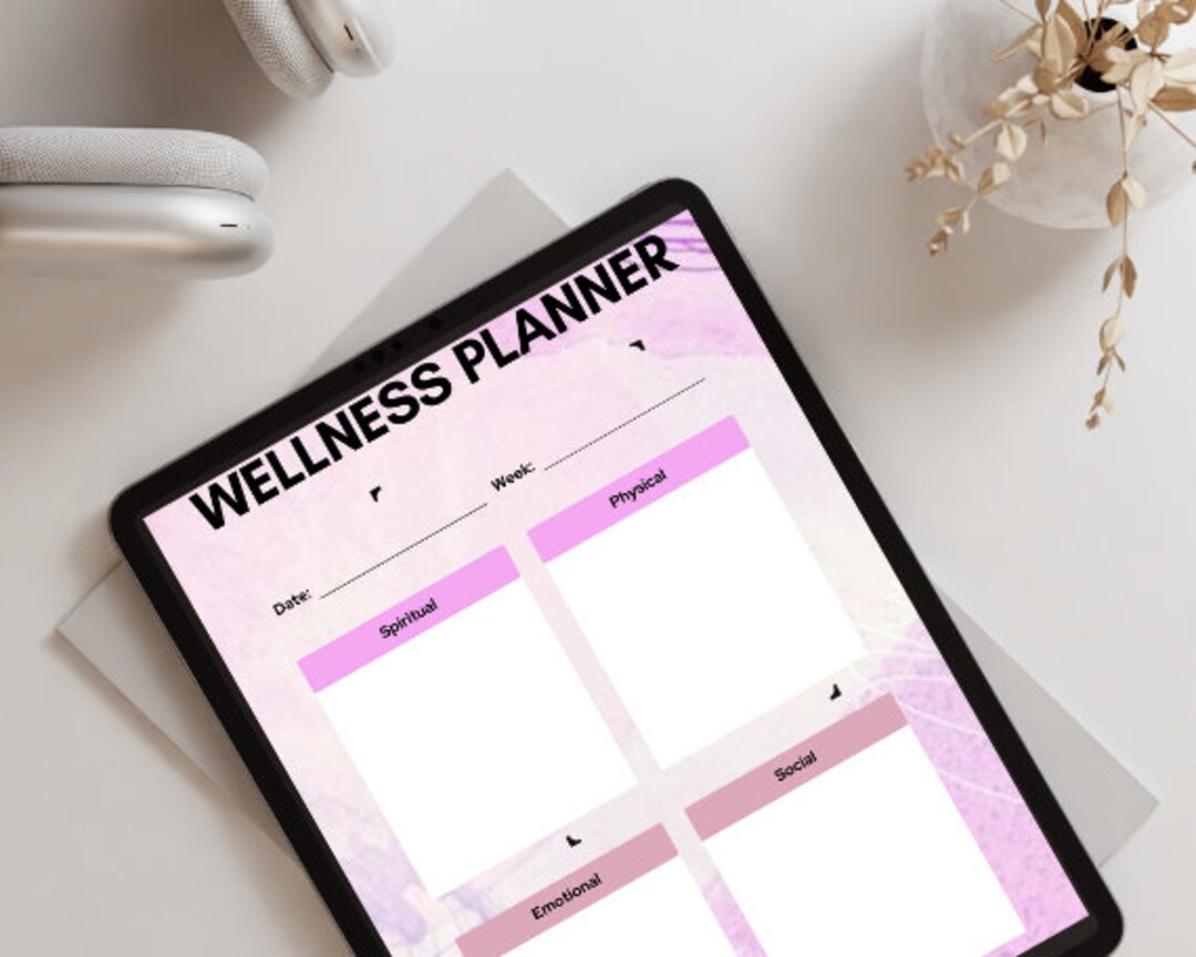 Wellness Weekly Digital Planner Spiritual, Physical, Social, Emotional ...