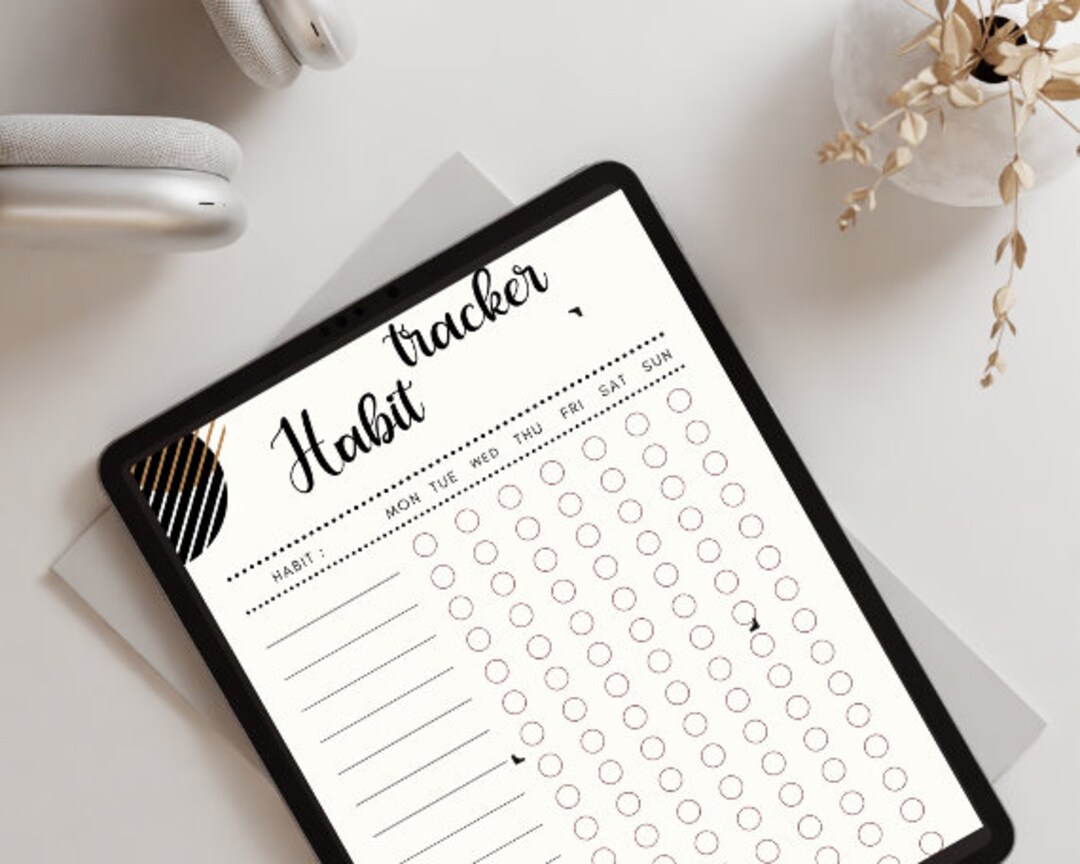 Personalized Habit Tracker Daily, Weekly, Monthly Habit Planner Digital ...