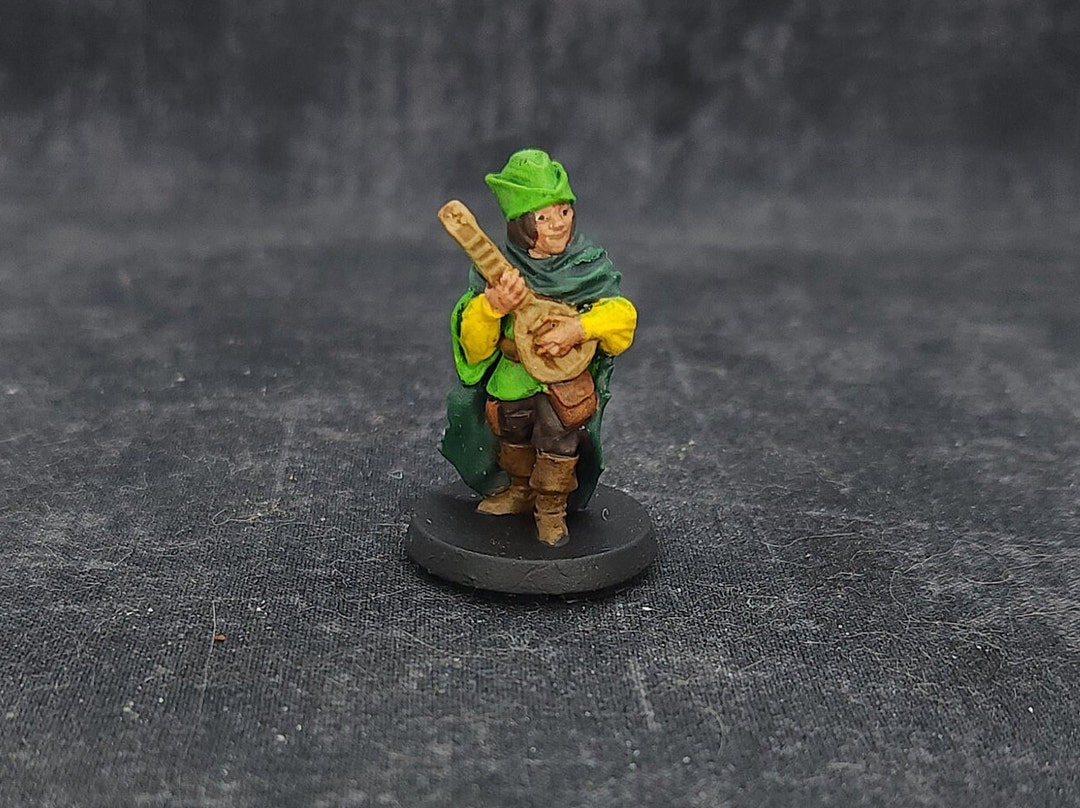 Resin Printed Hand Painted Male Human Bard Miniature for TTRPG D&D ...