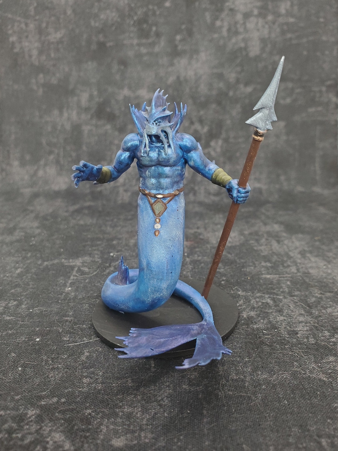 Resin Printed Hand Painted Merrow Miniature for TTRPG D&D - Etsy