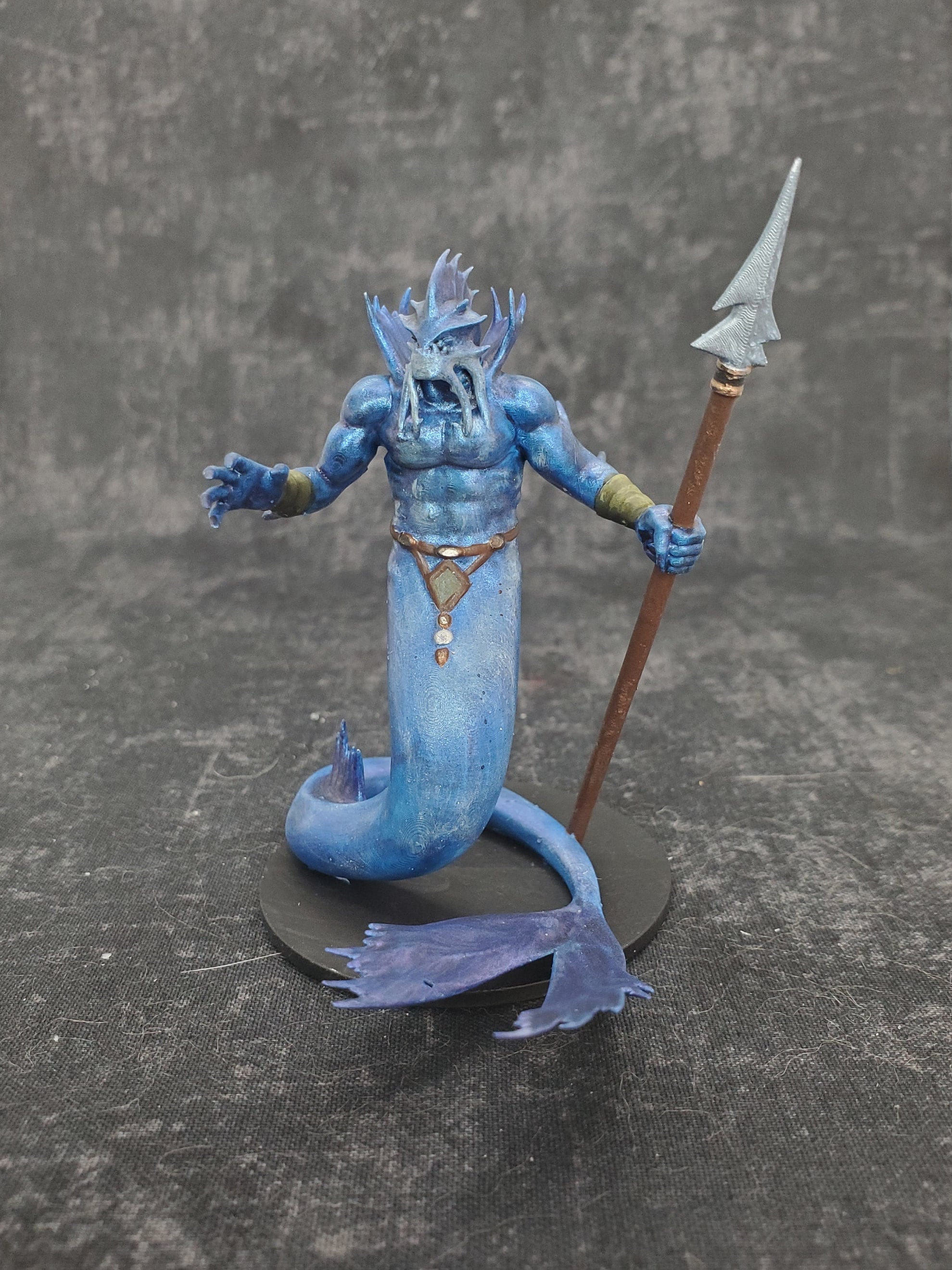 Resin Printed Hand Painted Merrow Miniature for TTRPG D&D - Etsy UK