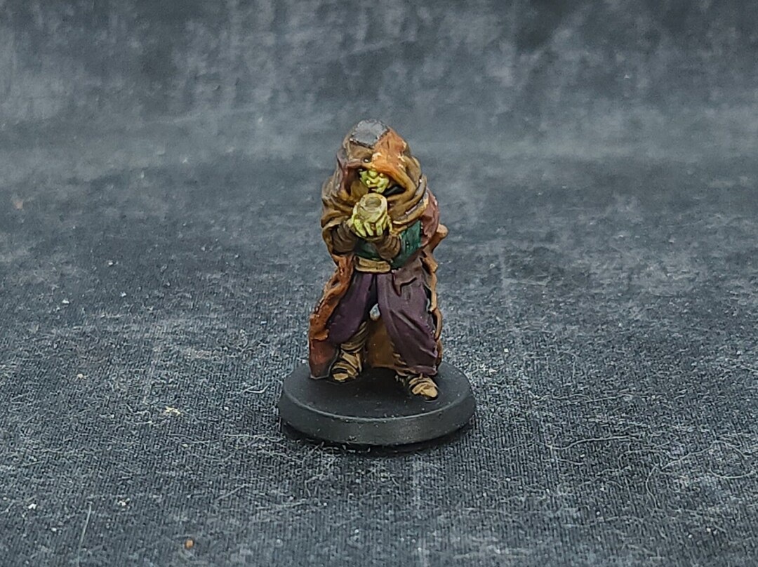 Resin Printed Hand Painted Male Half Orc Begger Miniature for TTRPG D&D ...