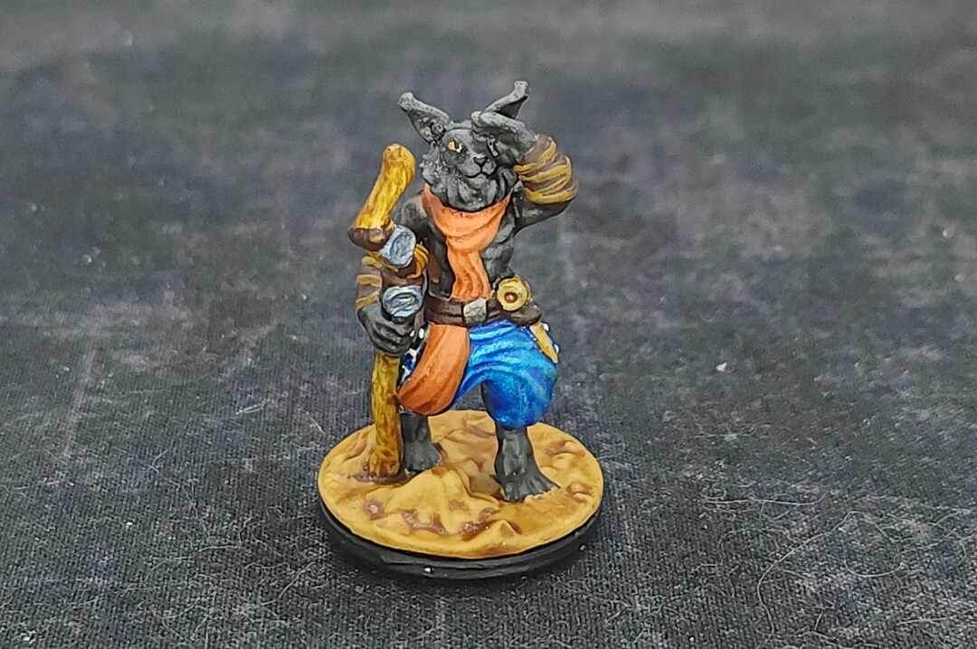 Resin Printed Hand Painted Catfolk Guide Miniature for TTRPG D&D ...