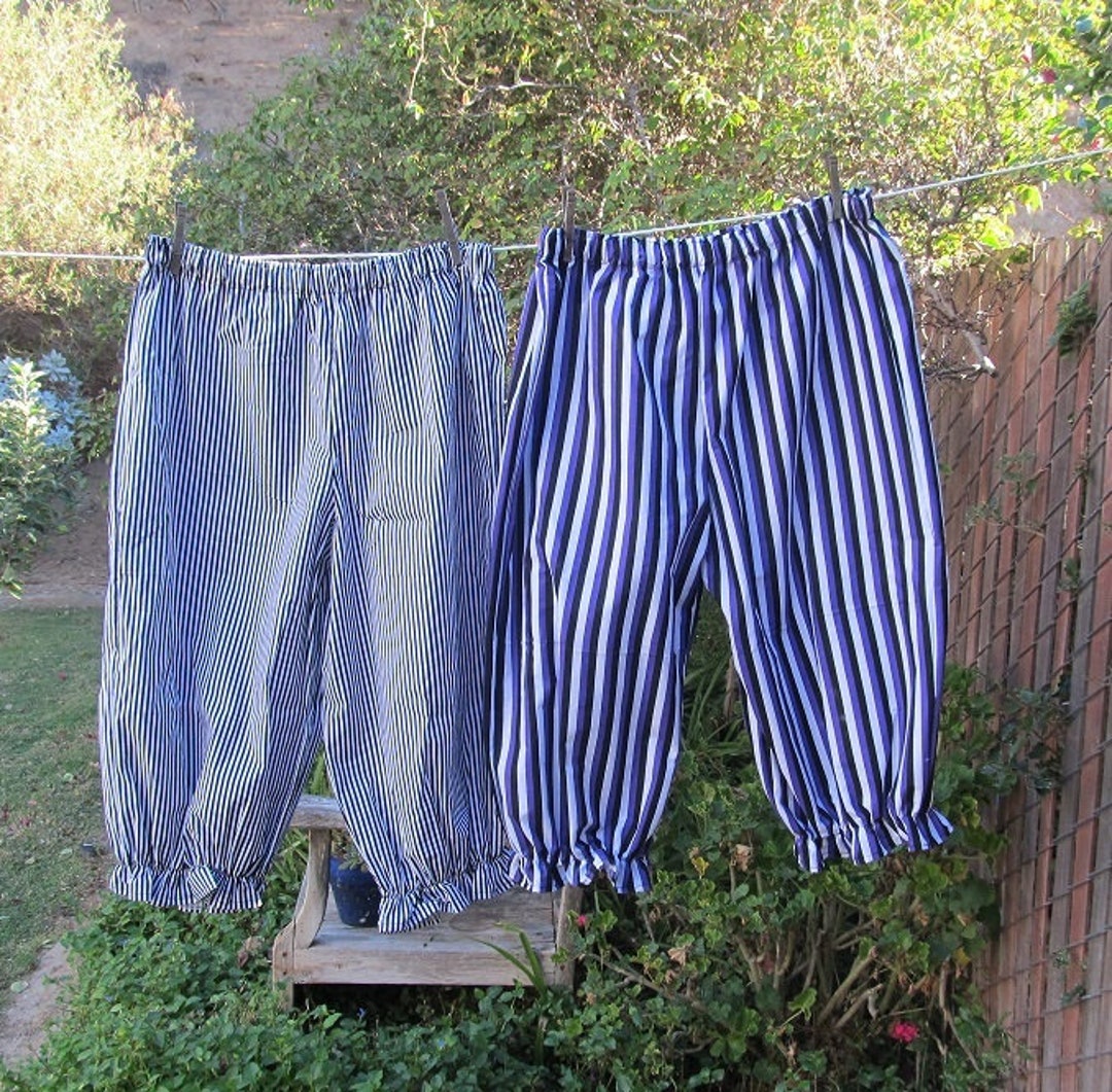 Black and White Stripe Bloomers 2X-5X Cotton Pirate Bloomers No Lace - Etsy