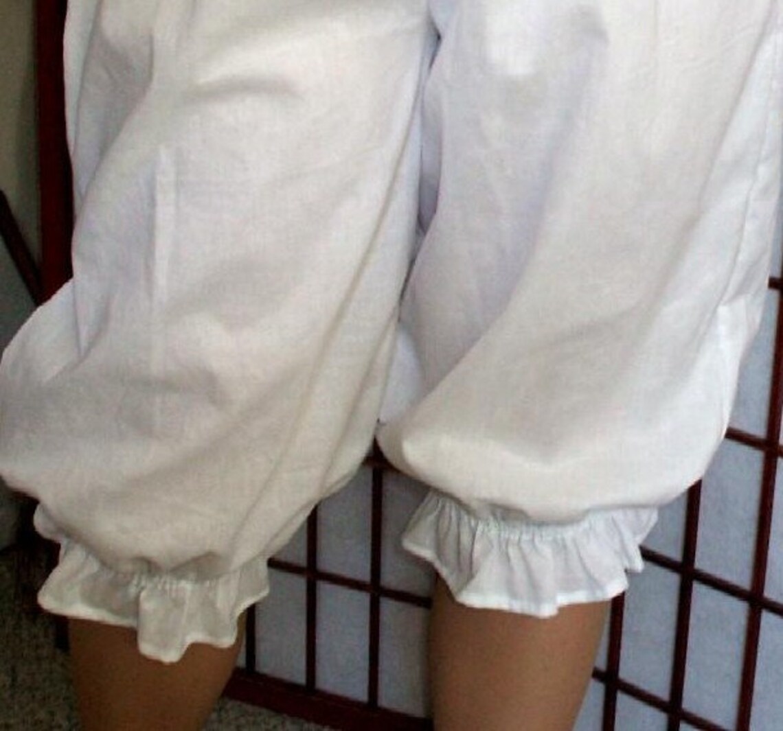Black Cotton Bloomers Womens 2X-5X Lace Trim Pantaloons Renaissance ...