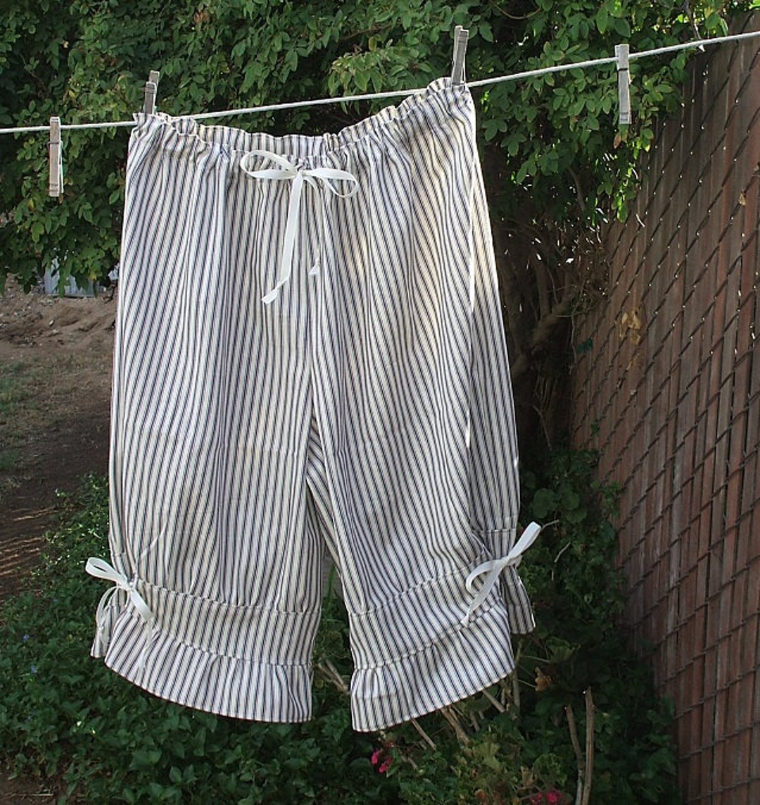 Mattress Ticking Stripe Bloomers 2X-5X Navy or Red Women Plus - Etsy