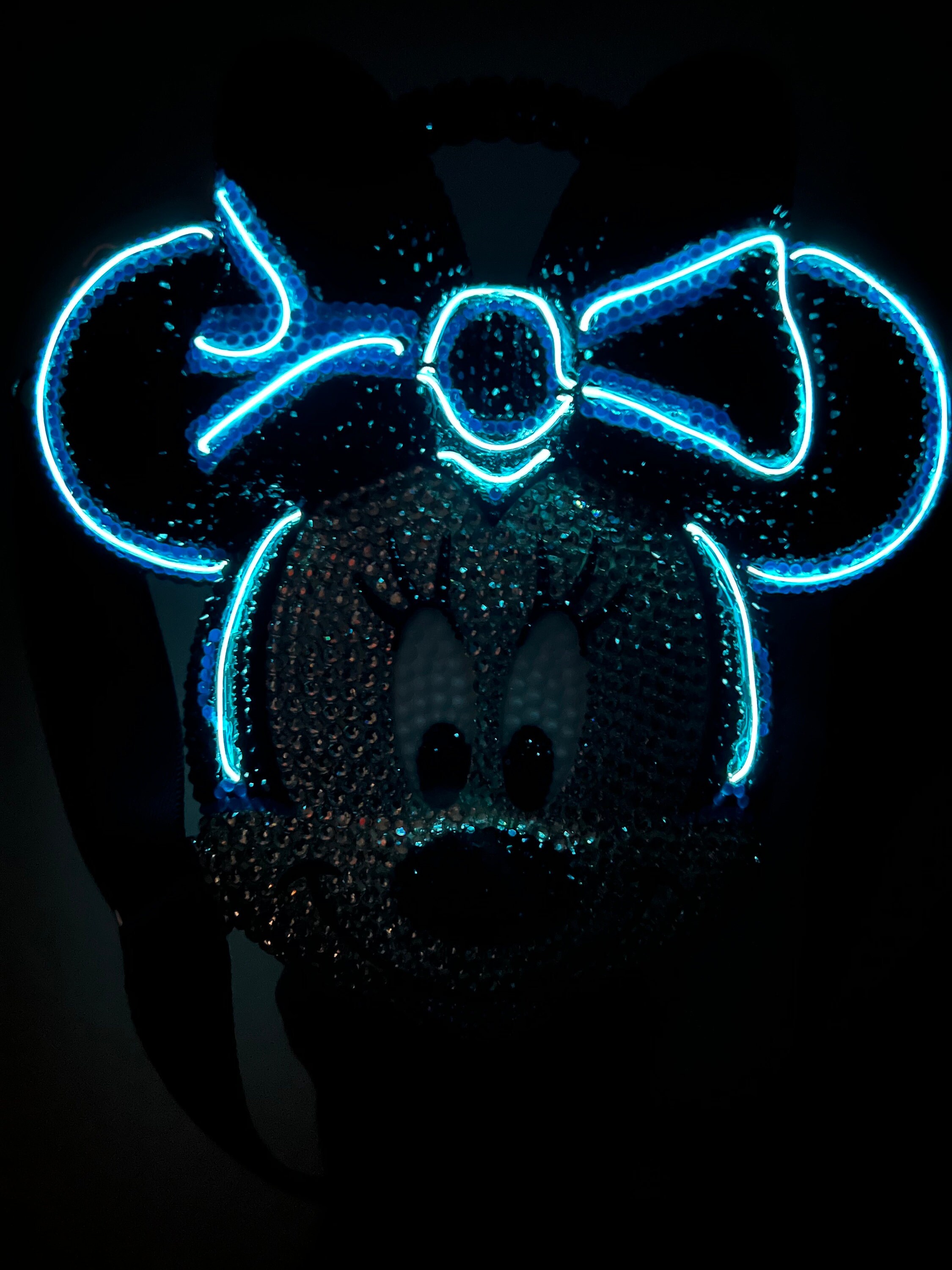 Tron Themed Lights-up Minnie Mouse Bucket Crossbody - Etsy