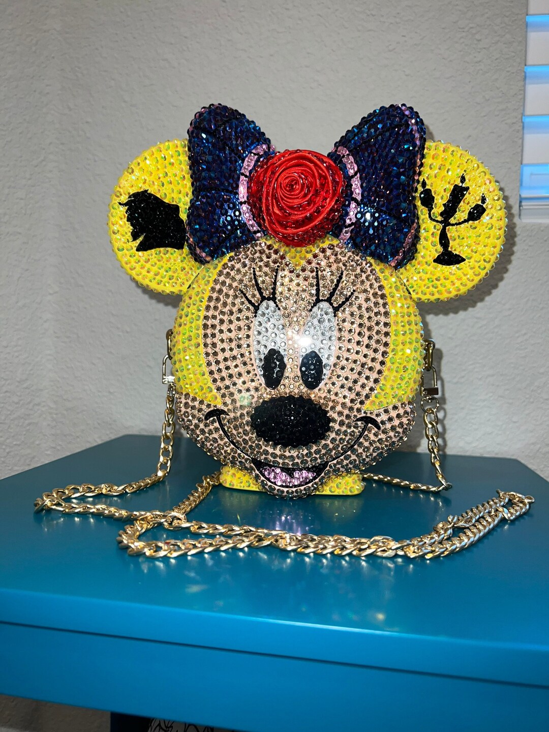 Beauty & the Beast Themed Minnie Mouse Bucket Crossbody - Etsy