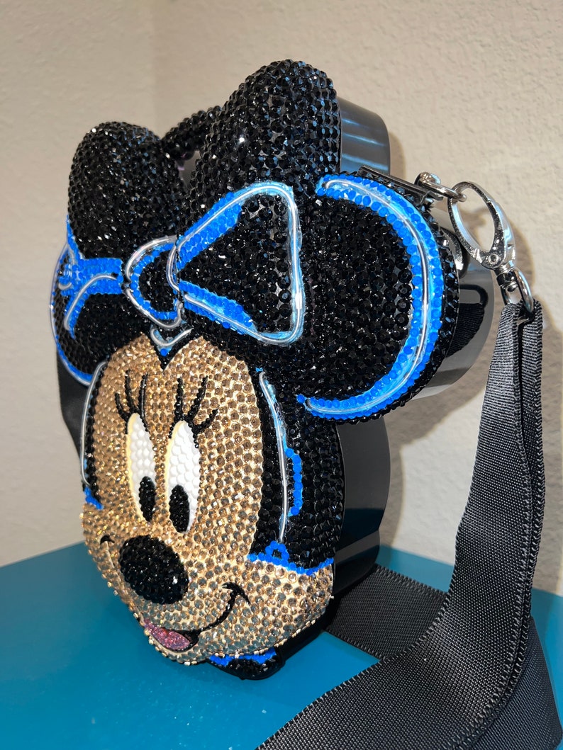 Tron Themed Lights-up Minnie Mouse Bucket Crossbody - Etsy