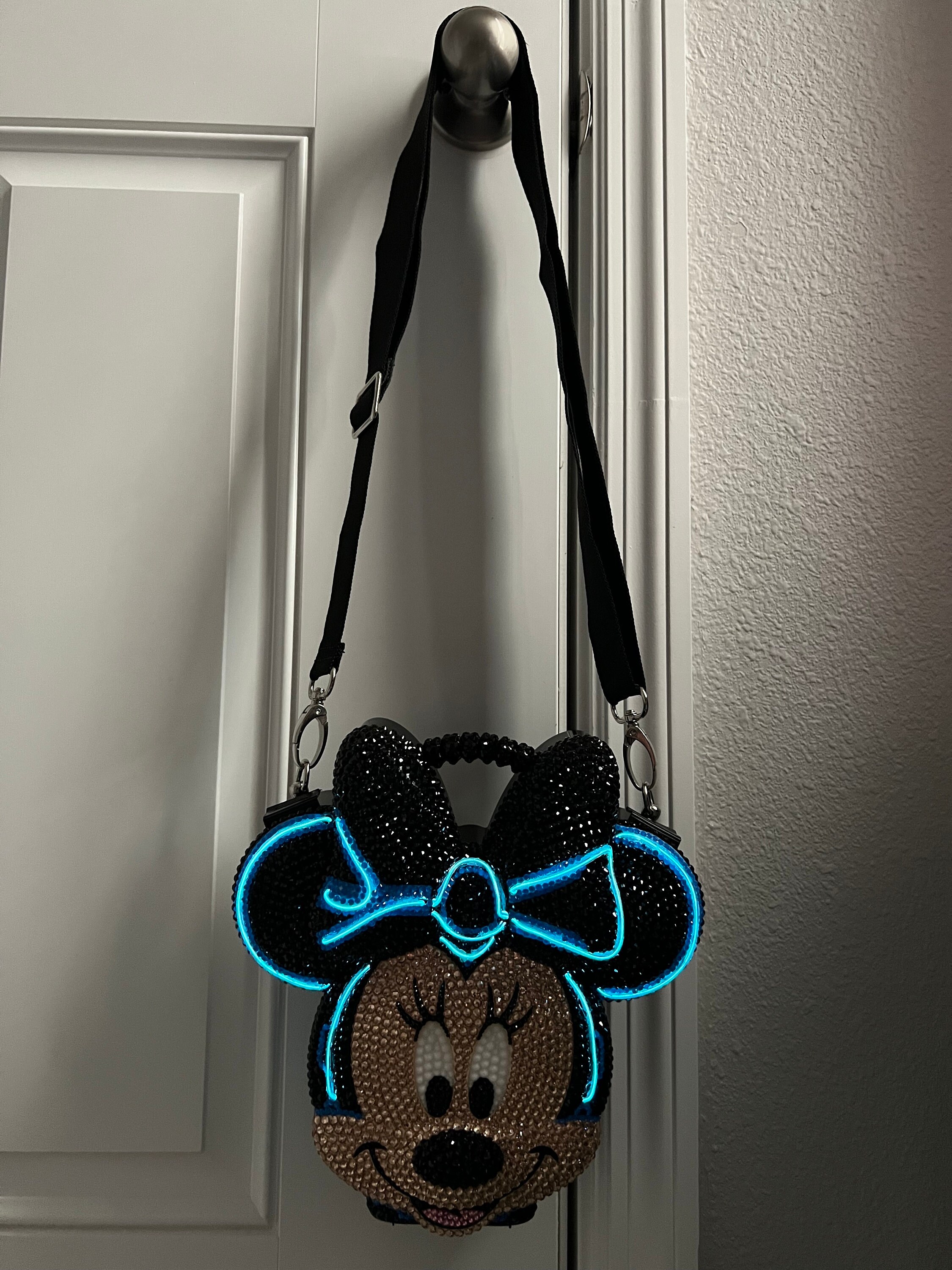 Tron Themed Lights-up Minnie Mouse Bucket Crossbody - Etsy