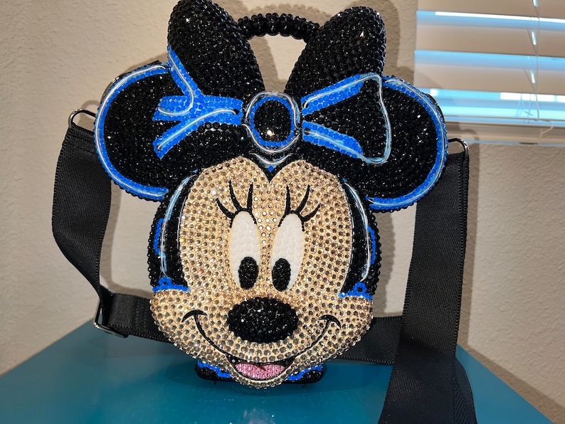 Tron Themed Lights-up Minnie Mouse Bucket Crossbody - Etsy
