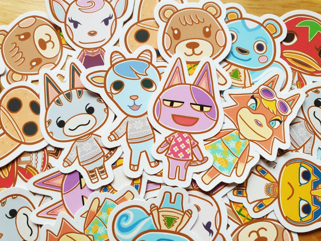 Cute Animal Crossing Villagers Stickers Characters Laptop Decal Diecut ...