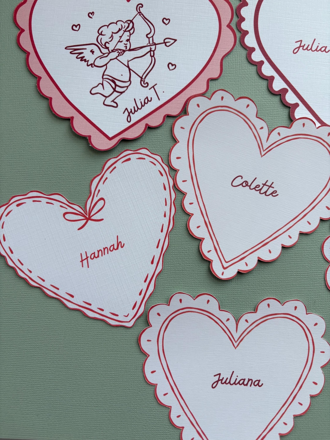 Die-cut Heart Shaped Place Cards for Weddings, Bridal Showers ...