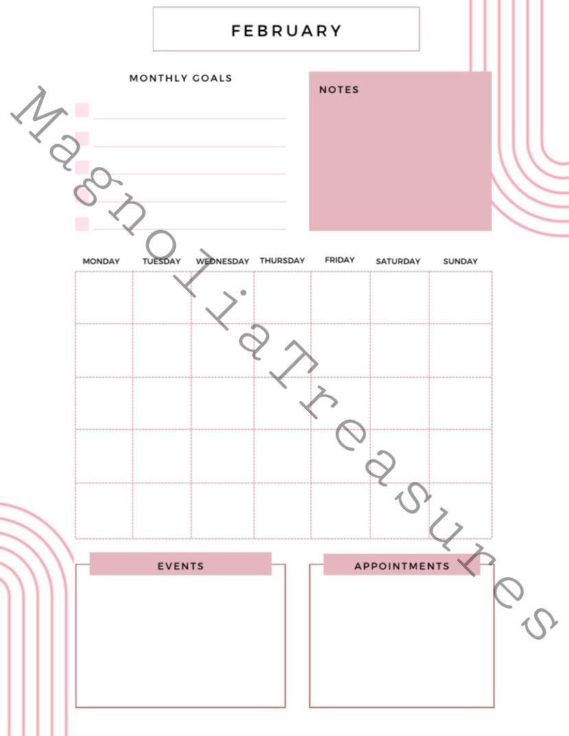 Printable Planner 2022-2023 Monthly/weekly/daily - Etsy