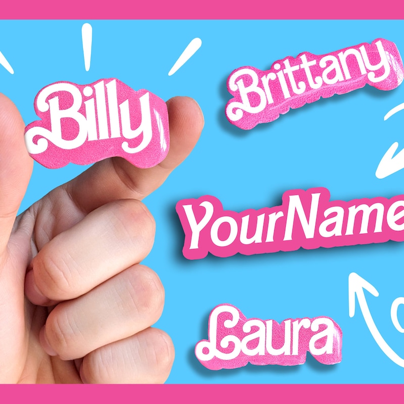 Barbie Name Tags - Etsy