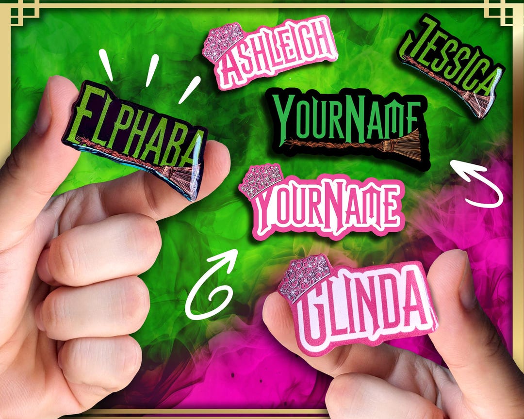 Personalized Wicked Name Pin Badges / Fridge Magnets / Name Tag - Etsy