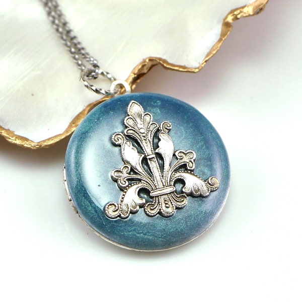 Enamel Locket - Etsy