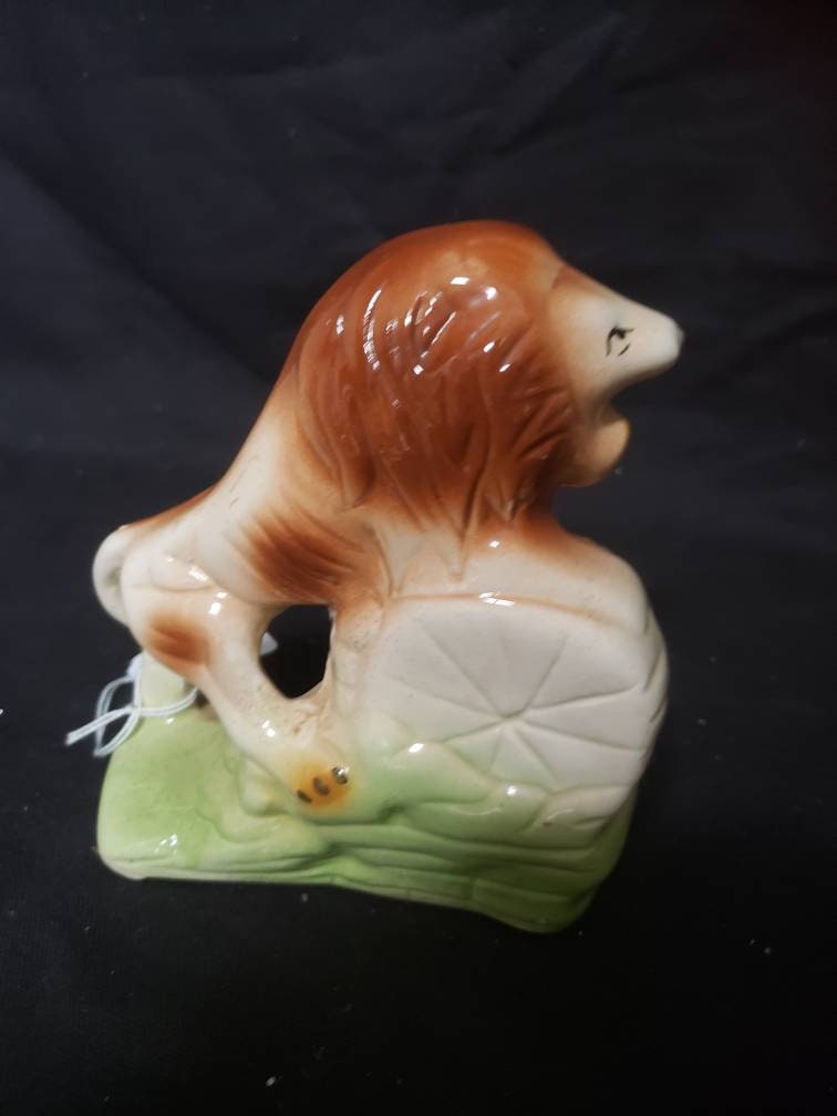 Mid Century Ceramic Lion, Light Weight - Etsy