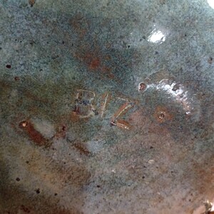 Freeform Studio Ceramic Slab Radia Green Glaze and Brown Glaze Mandala ...