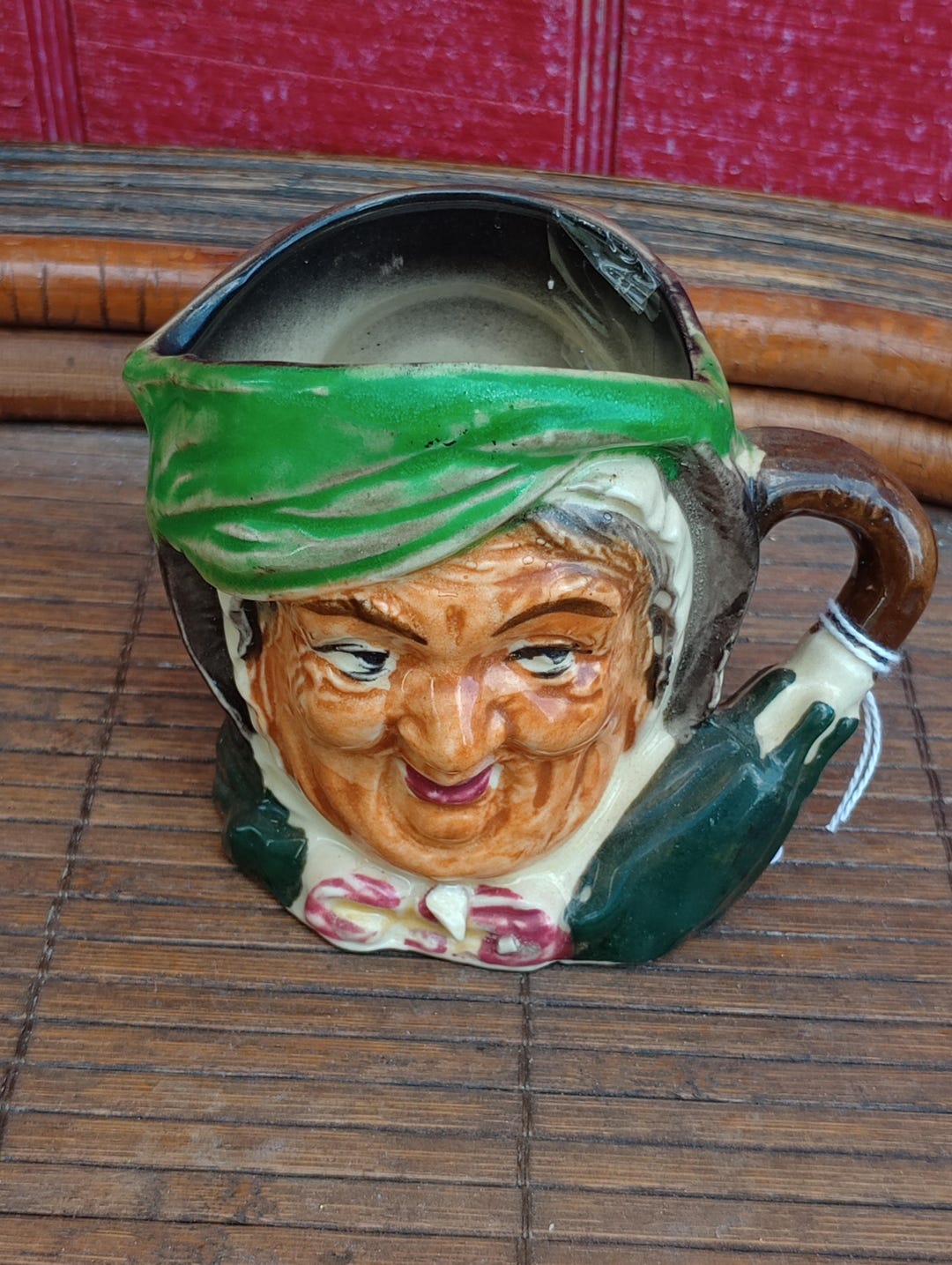Ceramic Sairey Gamp Toby Mug: Dickens Character, Green Glaze - Etsy