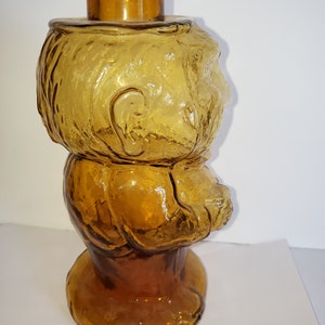 Antique Amber Lidded Toby Glass Decanter Whiskey Bottle With Its Cup or ...