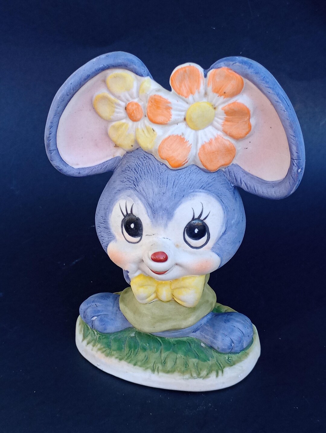 Ceramic, Porcelain, Bisque Big Ear Mouse by Enesco Figurine. - Etsy