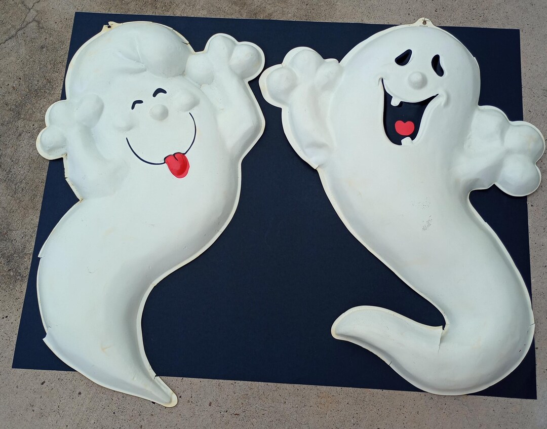 Vintage 1960s Casper-style Plastic Ghost Wall Decor - Set of 2 - Etsy