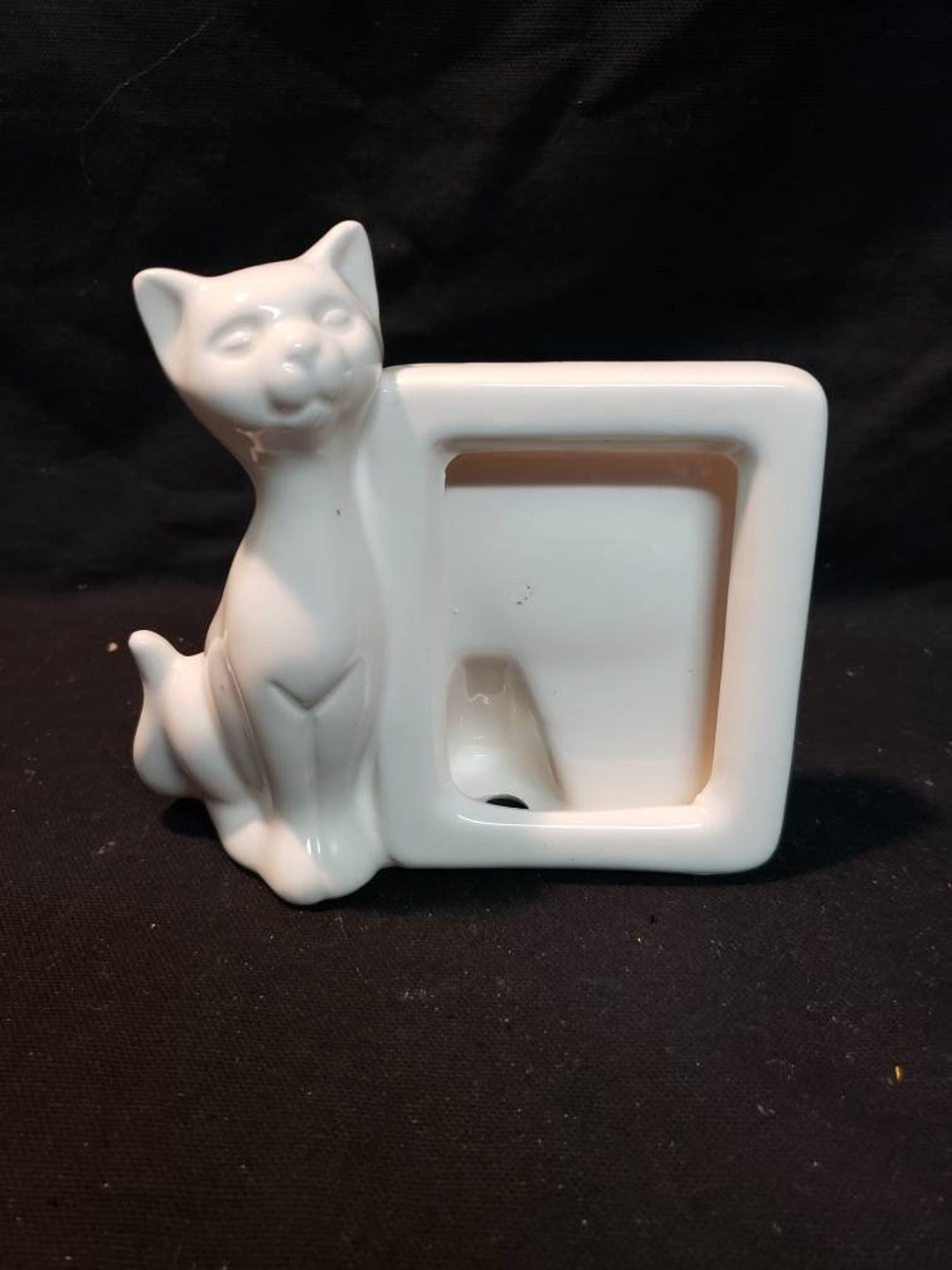 Ceramic White Cat Photo Frame - Etsy