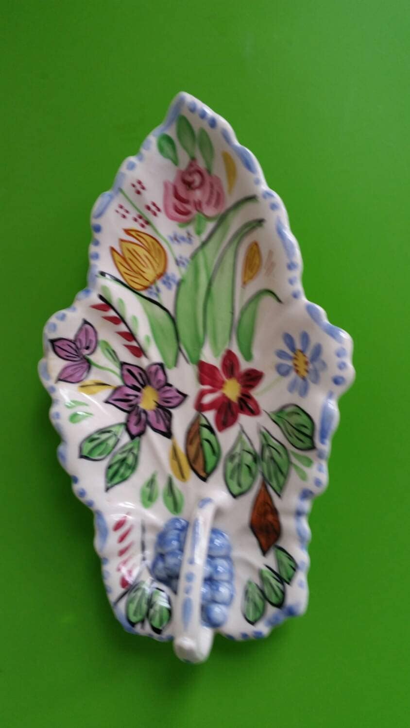 Leaf Celery Dish, Summertime, Blue Ridge China, Hand Painted Underglaze ...