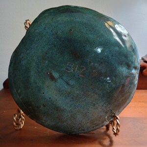 Freeform Studio Ceramic Slab Radia Green Glaze and Brown Glaze Mandala ...