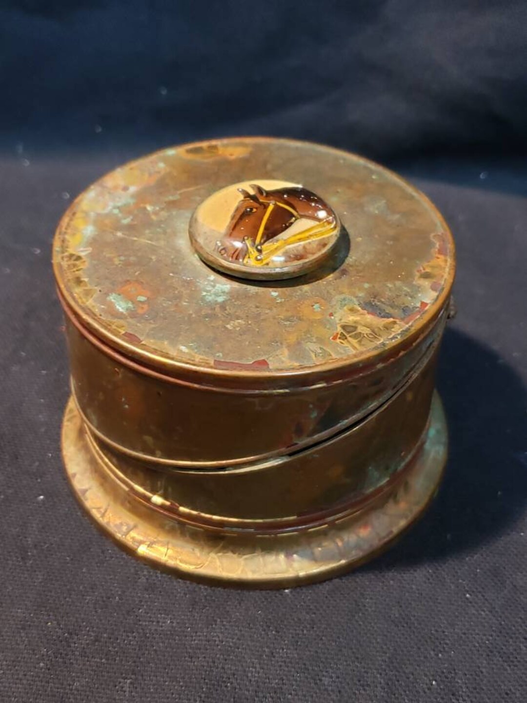 Brass Sniff Box, Tobacco Box, Coaster Box With Four Coasters With What ...